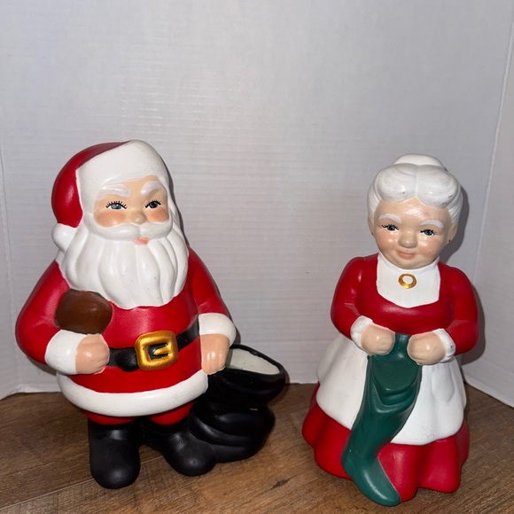 Holiday | Vintage Santa Clause And Mrs Clause Sculptures Mid Century ...